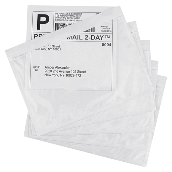 Office | New 25 75 X 55 Clear Plastic Adhesive Shipping Label Pouches ...